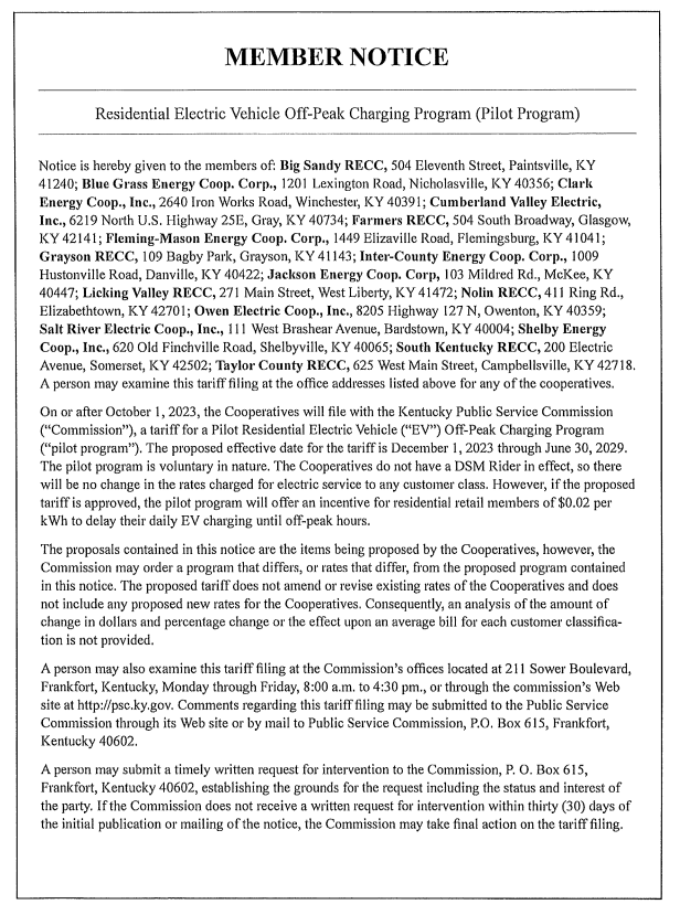 Public Notice | Jackson Energy Cooperative